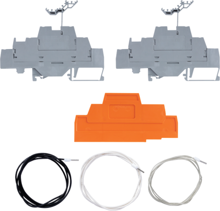 39114: DIN Rail Terminal Kit with 2 Terminals and 3 Wires