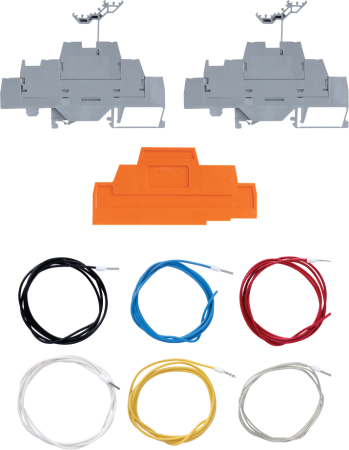 39129: DIN Rail Terminal Kit with 2 Terminals and 6 Wires
