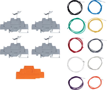 39143: DIN Rail Terminal Kit with 4 Terminals and 10 Wires