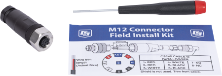 39570: M12 Connector Field Install Kit for CS240 Replacement