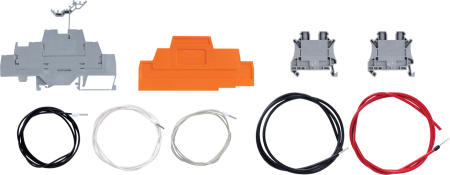 39598: DIN Rail Terminal Kit with 3 Terminals and 5 Wires