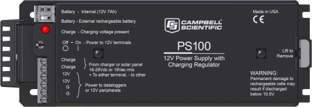 PS100: 12 V Power Supply with Charging Regulator and 7 Ah...