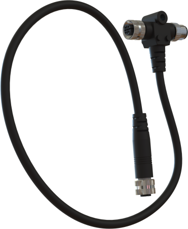 44370: RS485CBL M12 Five-Pin Shielded Tee Coupler for...