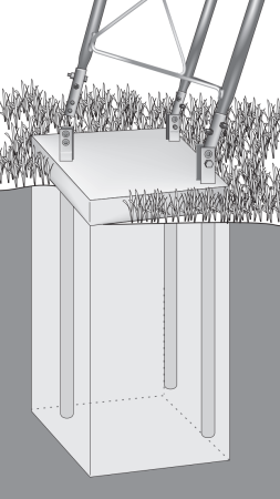 B18: Concrete Mounting Base for UT20 and UT30