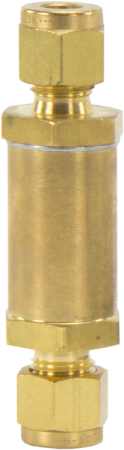 17574: Inline 1/4 Tube Fitting Brass Filter
