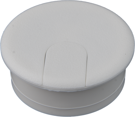 10613: 1-3/4 White Flip-Top Plastic Cap Grommet