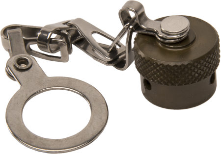 5252: Circular Connector Receptacle Dust Cap with Chain