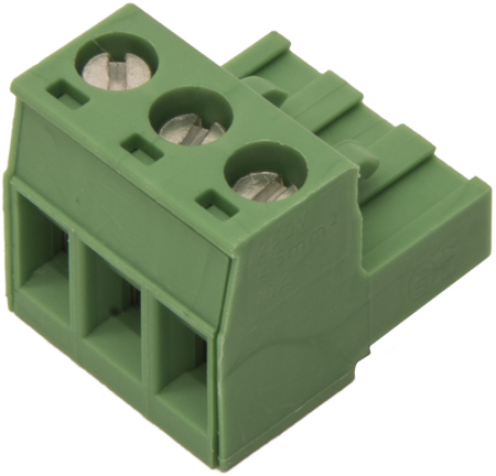 6616: Green 3-Pin Screw Terminal Plug Connector